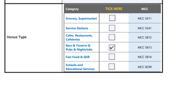 MCC (Merchant Category Code) Restrictions